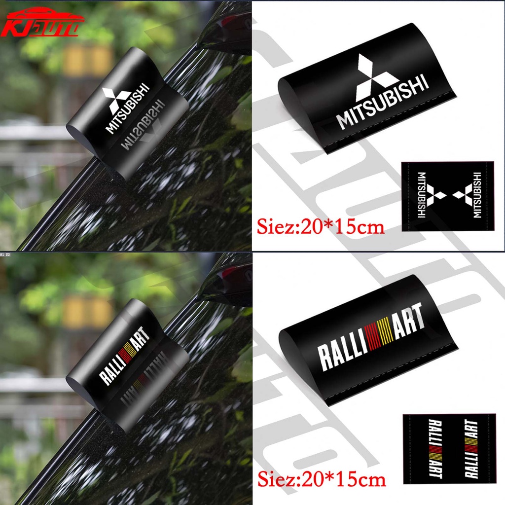 NEW Mitsubishi Car Sticker Wash Label Style Trunk Door Decals PVC Auto ...