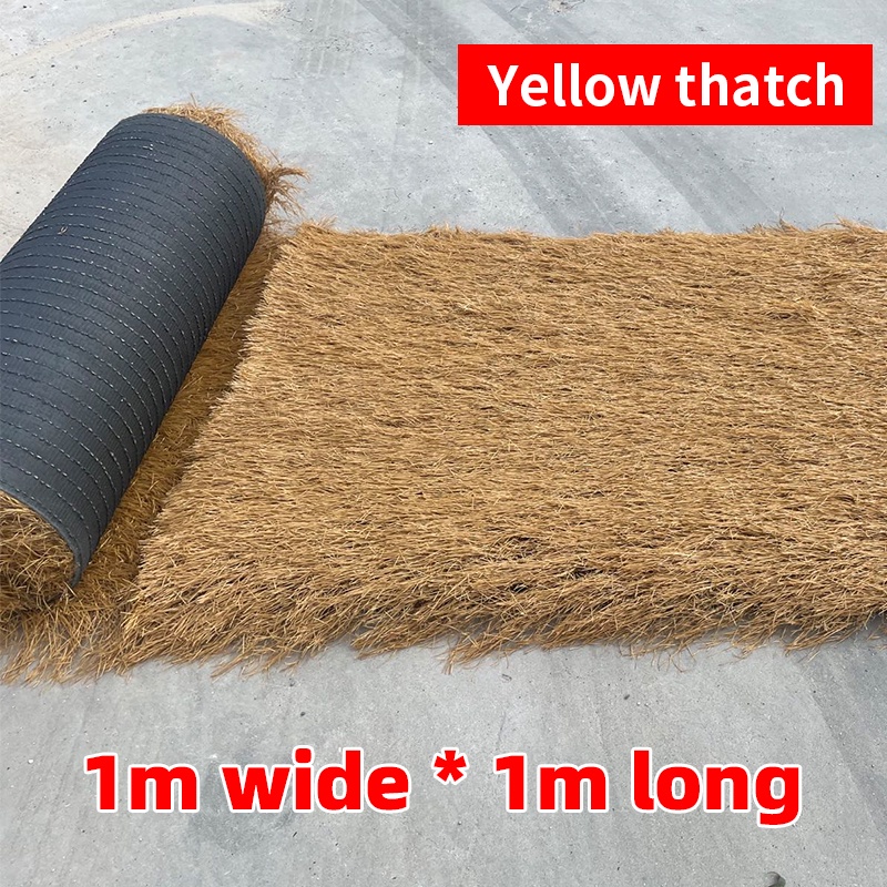 1m x 5m synthetic thatched roof, yellow artificial Mexican straw roll ...
