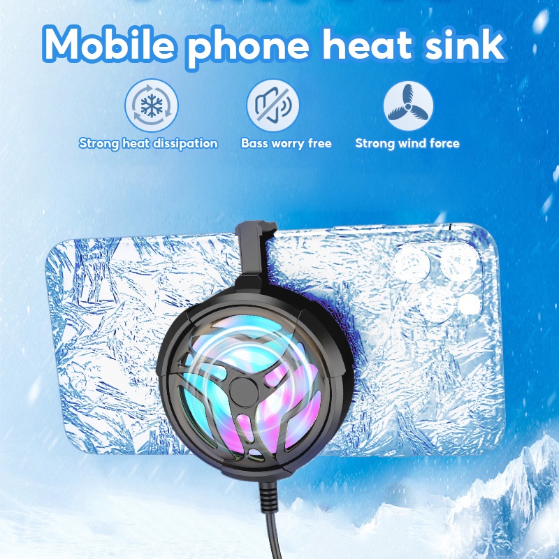 Colored Lights Universal Phone Radiator Compatible for Gaming Fast ...