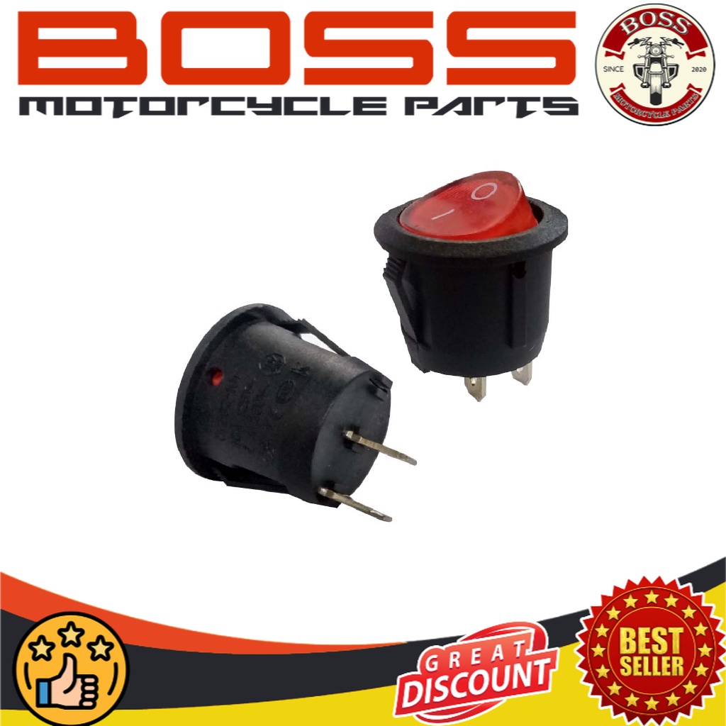 Round Rocker Toggle Switch Push Button (HSW-006) 2 PIN | Shopee Philippines