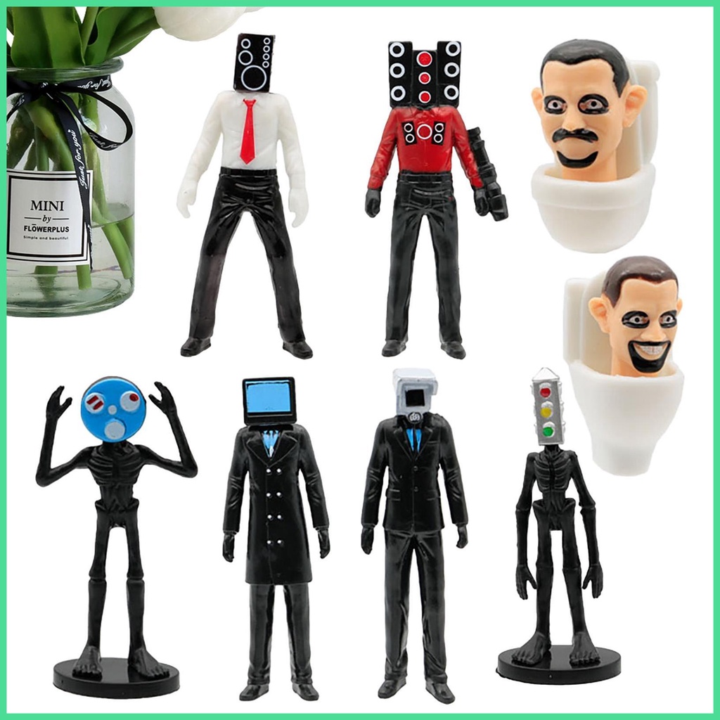 Toilet Figure Toy Cartoon Toilet Figurine TV Man Toilet Toy Speaker Man ...