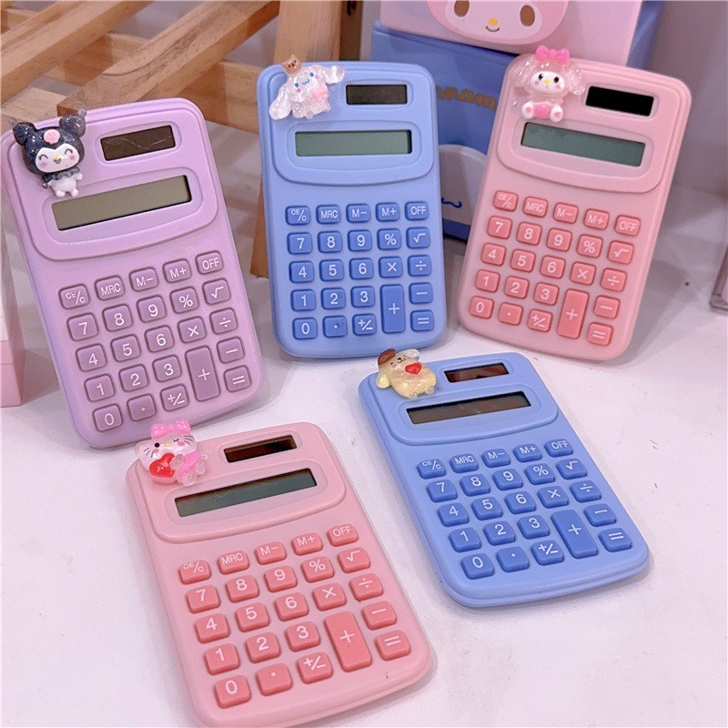 Cute Mini Portable Calculator for School Students Anime Pochacco Kuromi ...