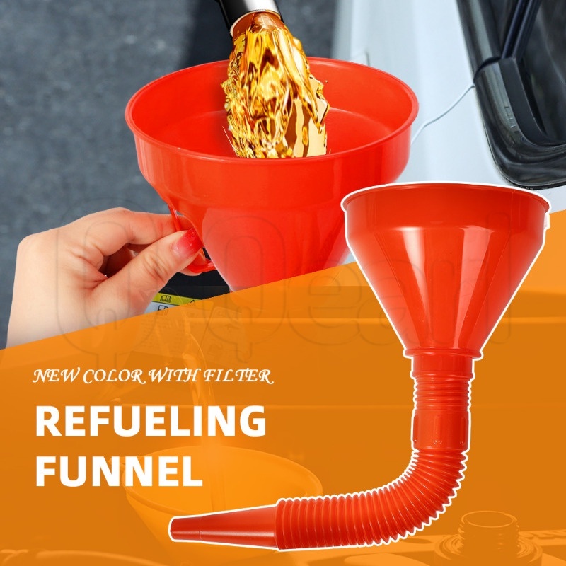 Handless Refueling Funnel With Handle / Anti Splash Long Hose Filling ...