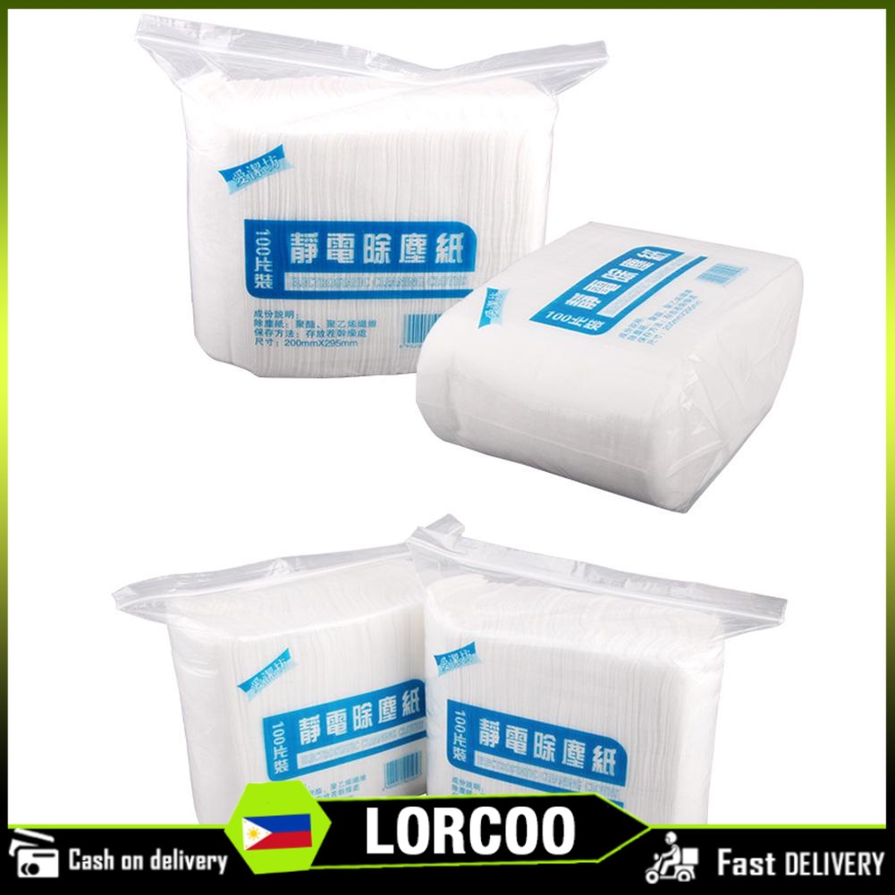 100pcs quality Disposable Electrostatic Dust Removal Mop Paper Home ...