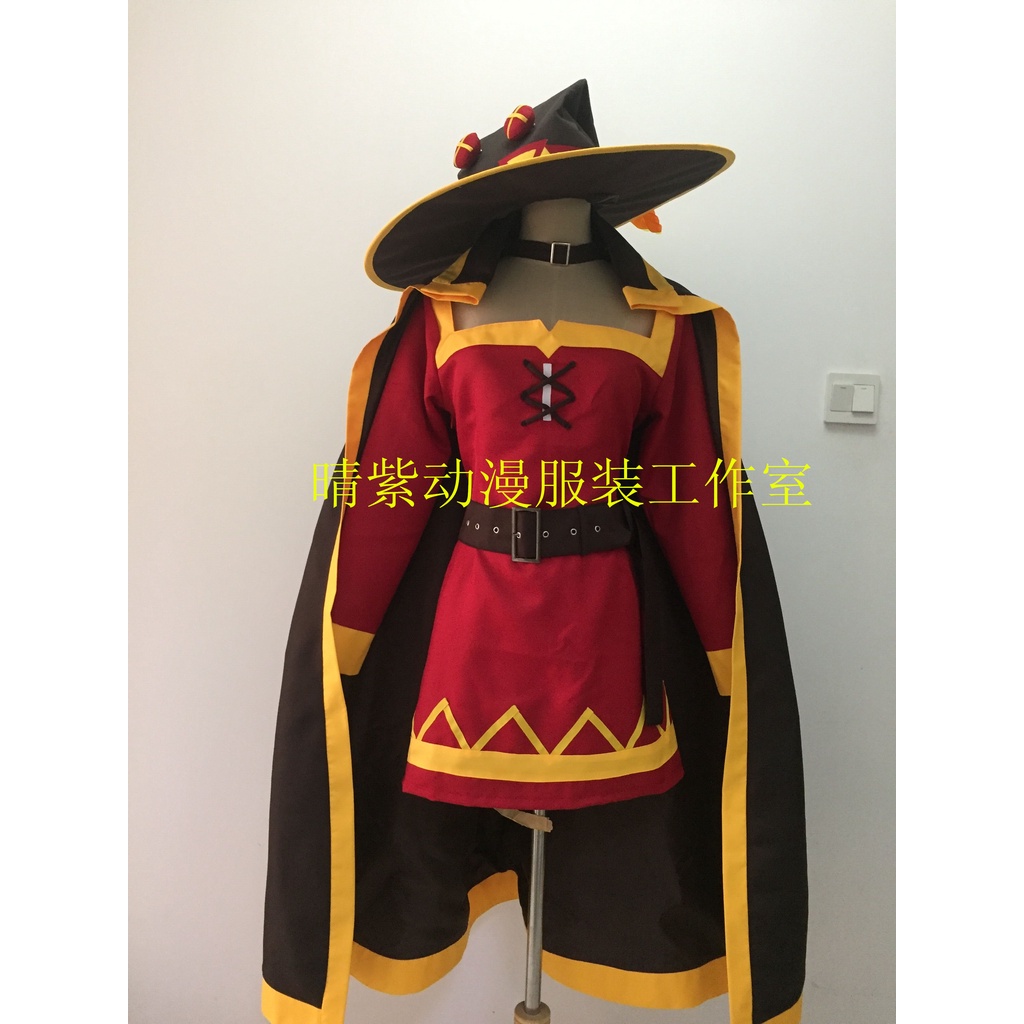 Megumin Cosplay Costume Kono Subarashii Sekai Ni Shukufuku Wo Captain Wig Witch Attire Wizard ...