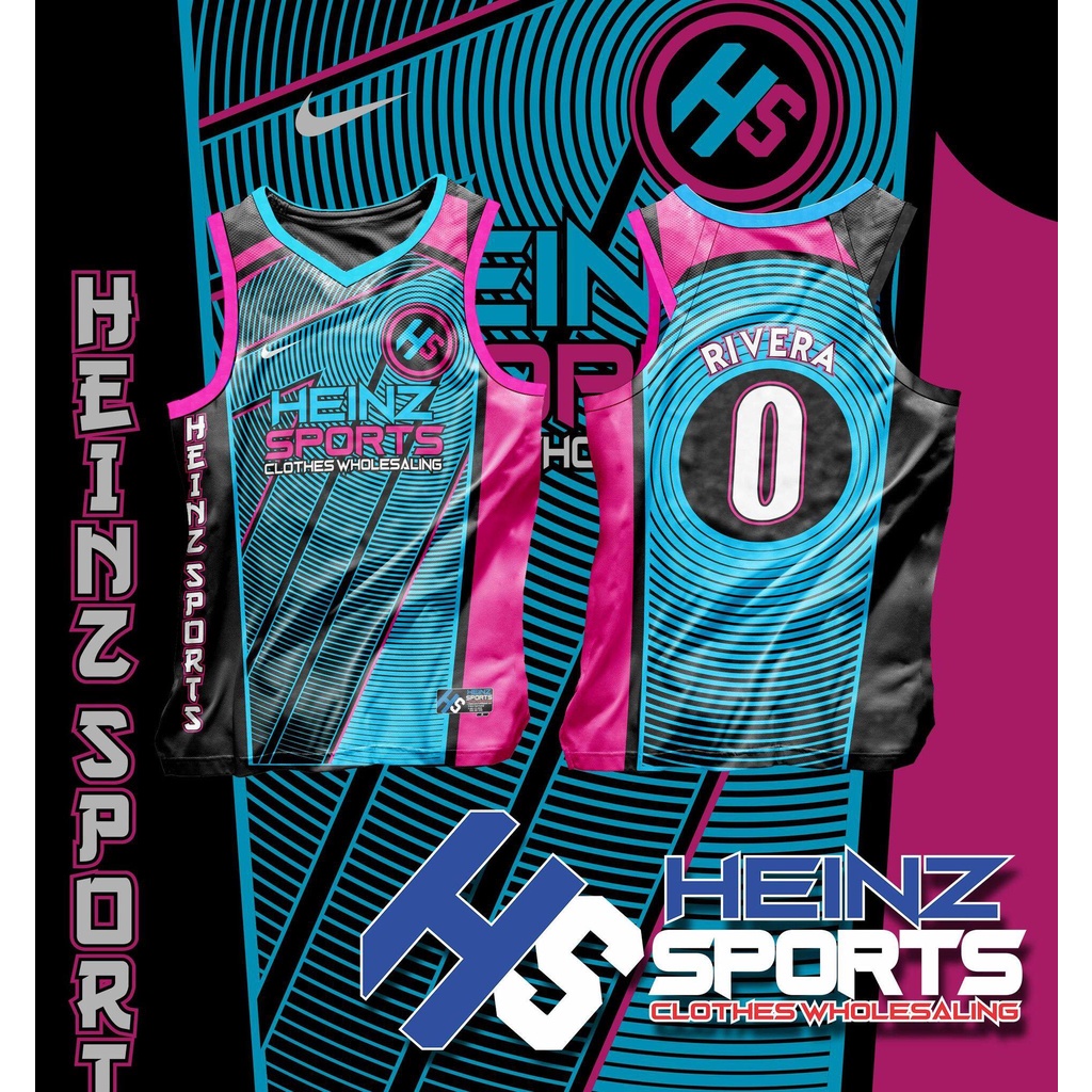 FULL SUBLIMATION JERSEY BLUE AND PINK UP FREE Customize Team Name ...