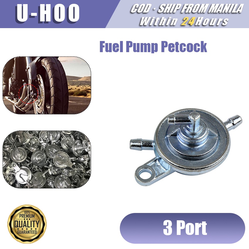 Universal 3 Port Motorcycle Fuel Cock GY6 50cc 125cc 150cc ATV Scooter ...