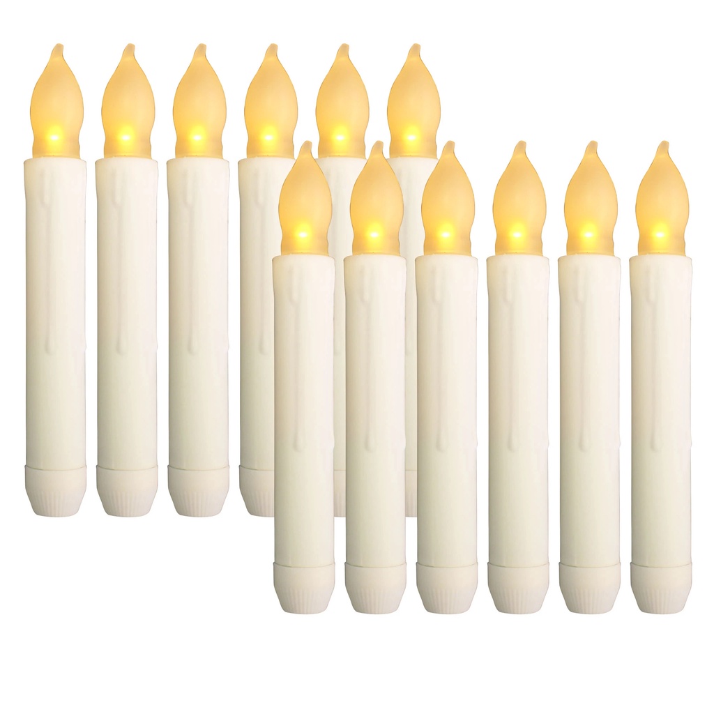 Hanging Candle Light Floating LED Flameless Taper Candle/White ...