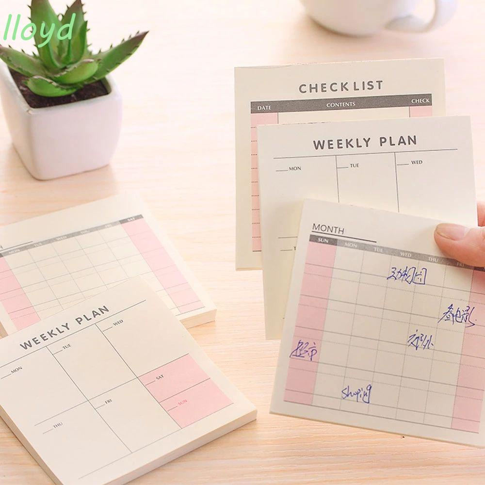 LLOYD1 60 sheets Month Planner Creative Daily Weekly Memo Pad Notebook ...