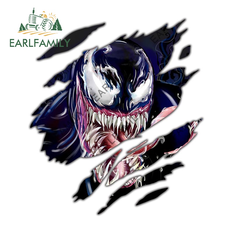 EARLFAMILY 13cm Marvel Venom Tear Car Stickers Decal Camper Rear ...