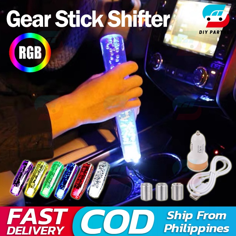 12/24V Car Gear Shift Knob Handle Extender With USB Charger Universal ...
