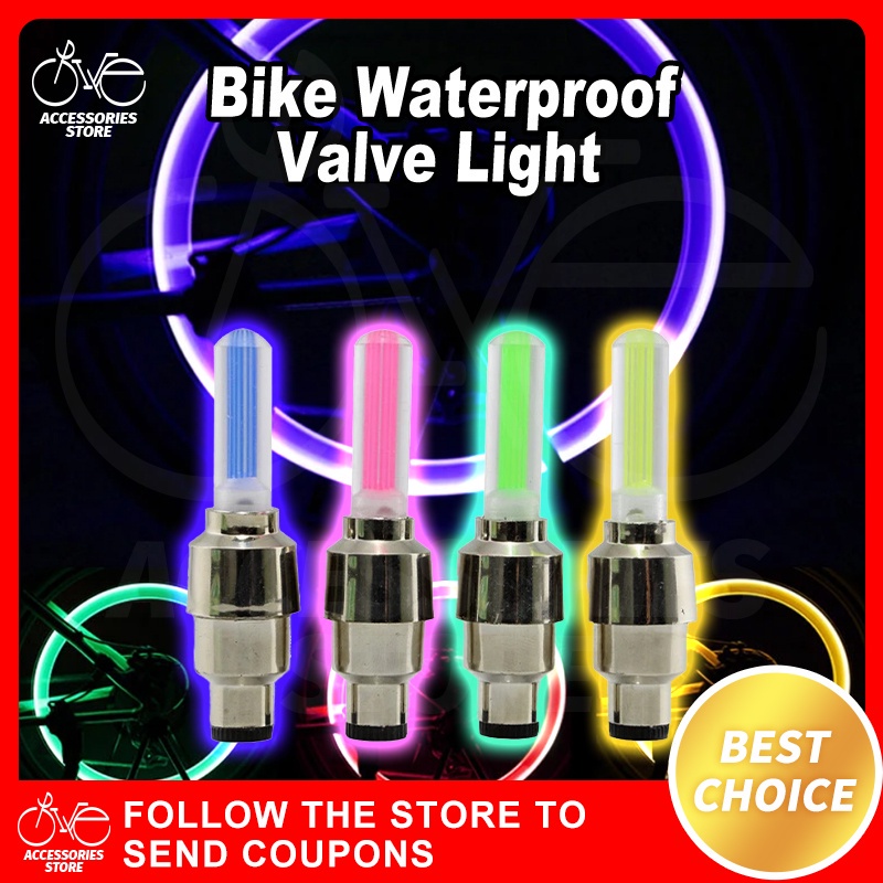 2PCS Bike Neon Light Valve Decoration Light Bicycle Tire LED Light ...