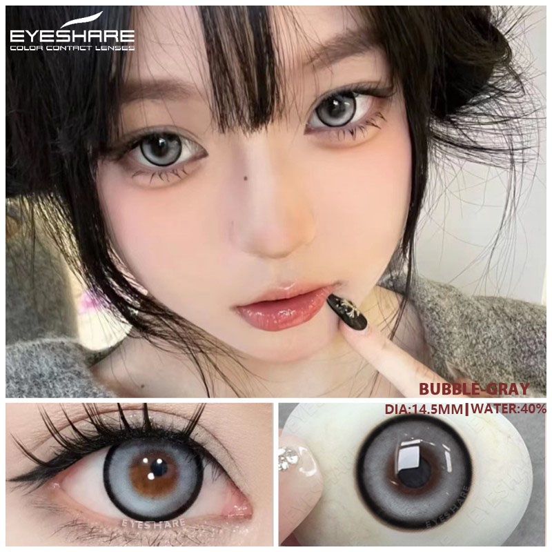 EYESHARE 1 Pair Korean Colored Contact Lenses for Big Eyes Yearly Use ...