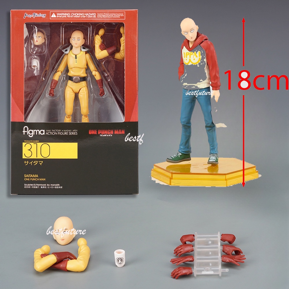 One Punch Man Figma 310# Saitama Articulado Action Figure Model ...