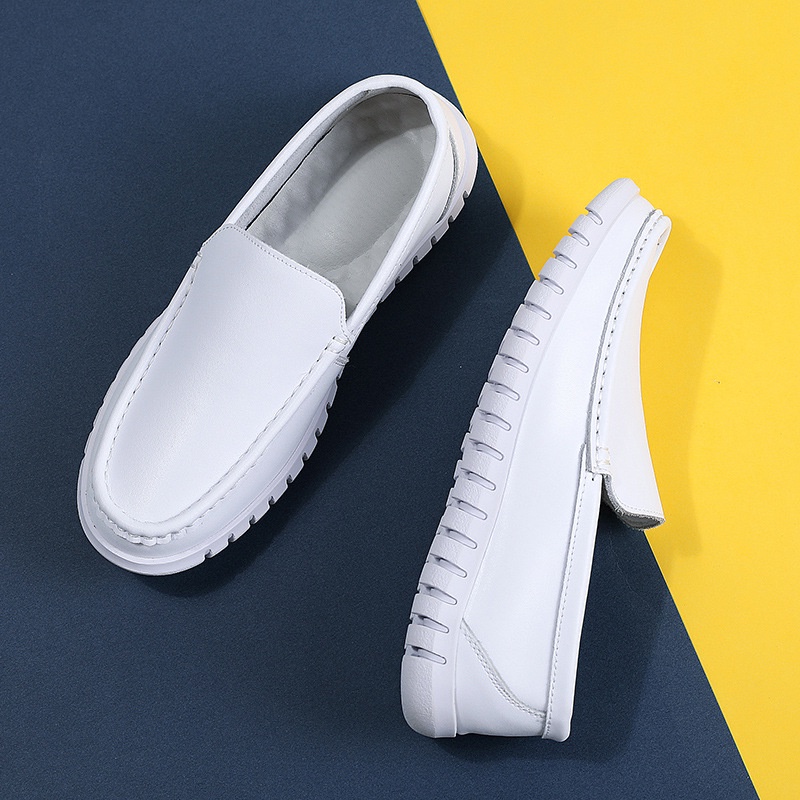 New Factory Outlet Nursing Shoes Men'S Flat -Bottomed White Breathable ...