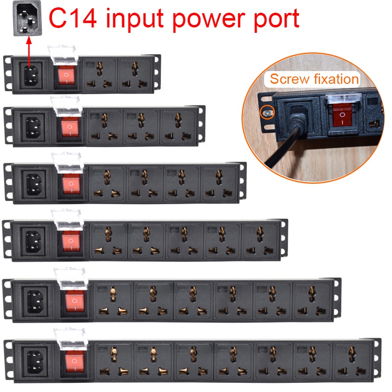 C14 Input Pdu Power Distribution Unit 2 12 Position Universal Socket Shopee Philippines