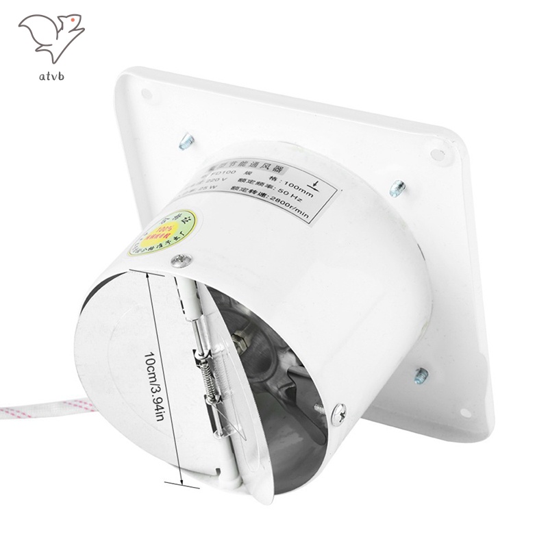 4inch Inline Duct Fan Low Noise Ventilation Blower 25w Through-the-Wall ...