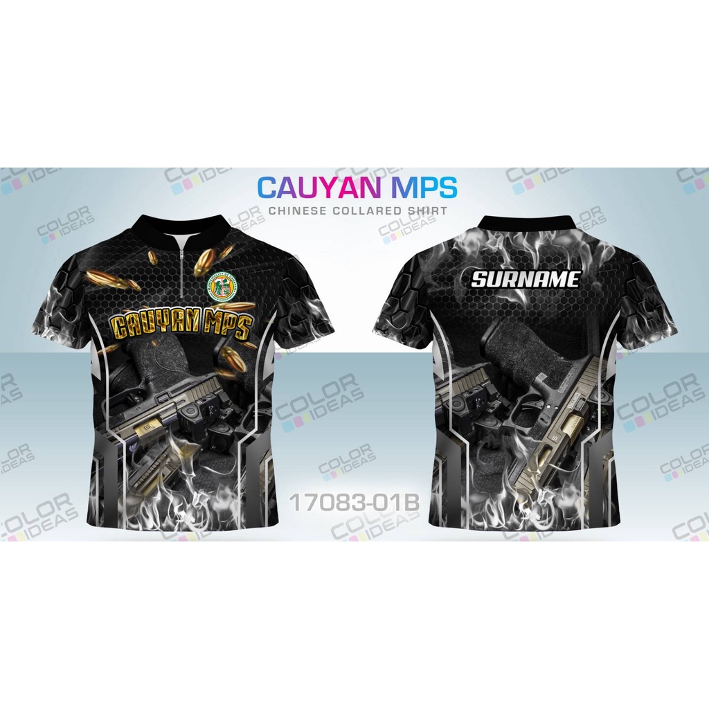 Full Sublimation Polo Shirt Zipper Glock Jersey Security Pnp Uniforms ...