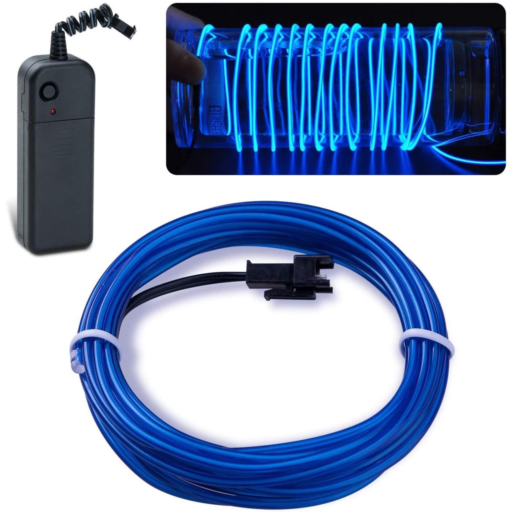 1 set 100CM/300CM/500CM 3V EL Wire Cool Light Car/motorcycle Flash Glow ...