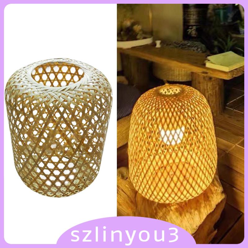 [Szlinyou3] Woven Bamboo Lamp Shade Lampshade Hanging Pendant Light ...