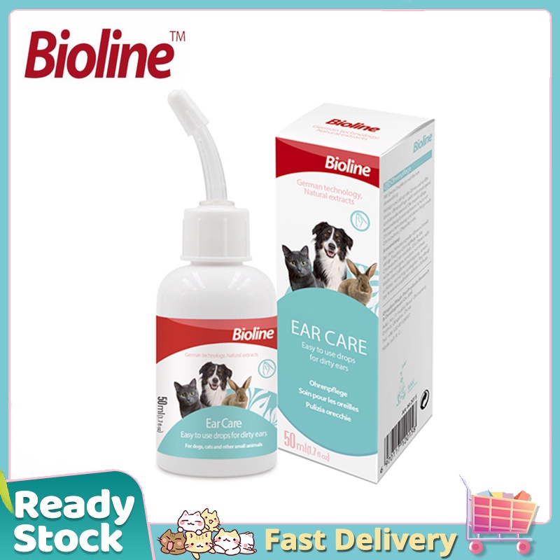 Bioline Ear Care for Dogs&Cats and Rabbits 50ml Pets Earcare | Shopee ...