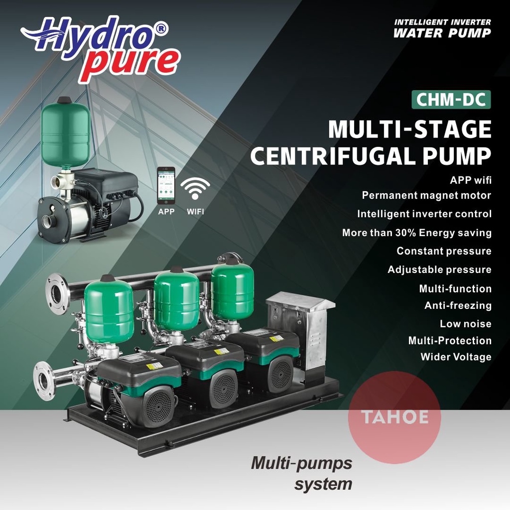 Hydropure Intelligent Inverter Pump CHM12-3DC 3HP APP Cloud Platform ...