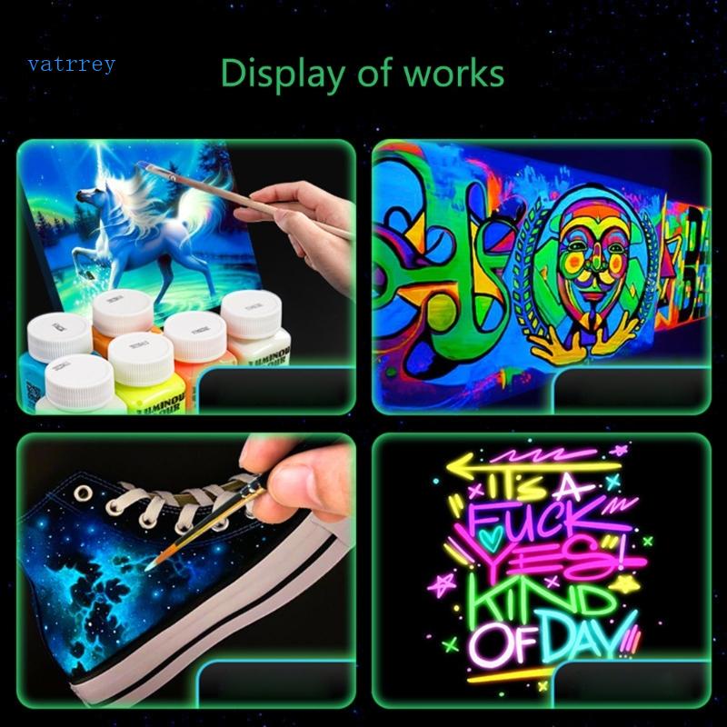 VA Glow in The Dark Paint Glow Fluorescent Paint for Halloween ...