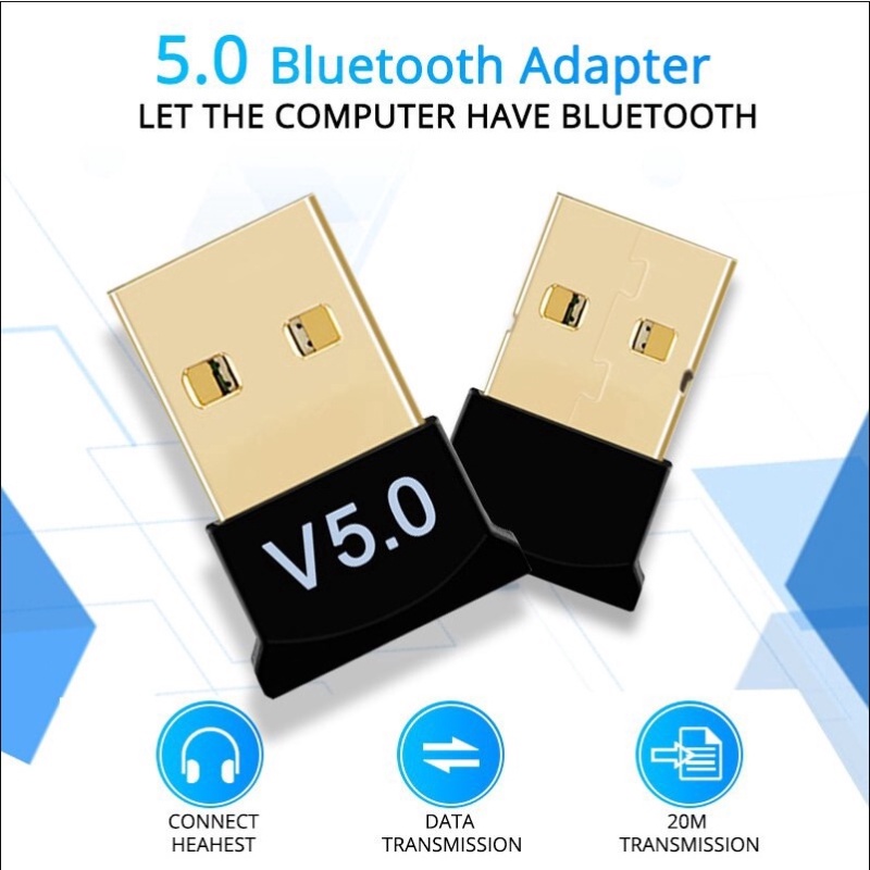 Wireless USB 5.0 Bluetooth Dongle Adapter V5.0 CSR Receiver Computer ...