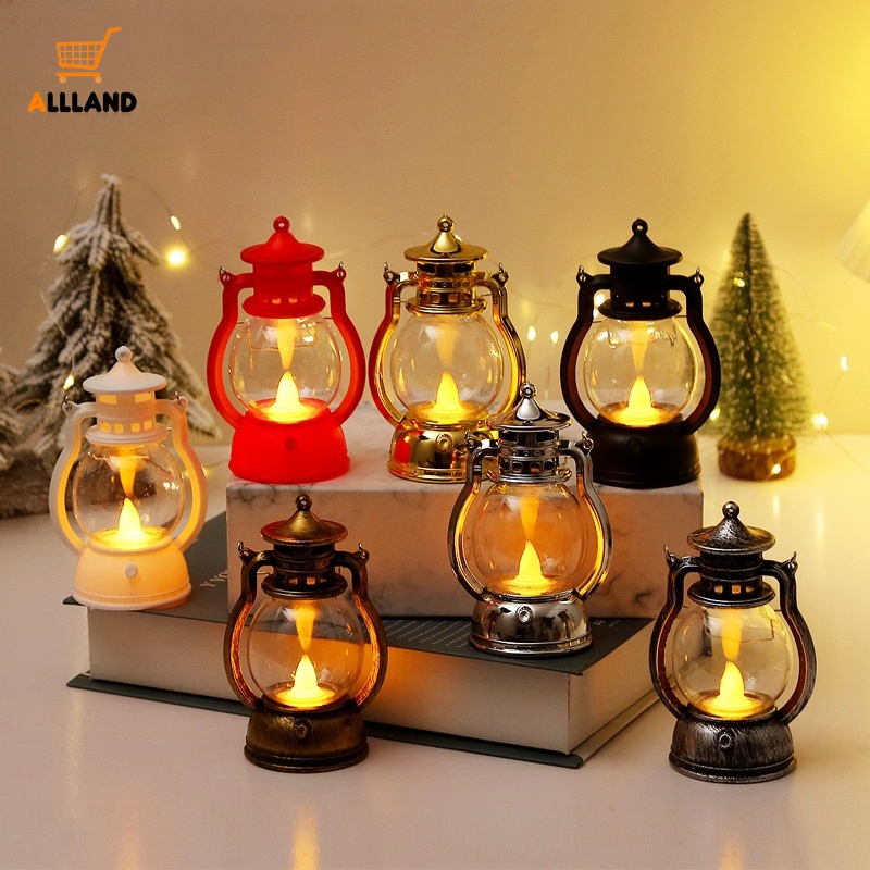 Retro Handheld Night Light/ LED Plastic Candle Oil Lamp With Battery ...