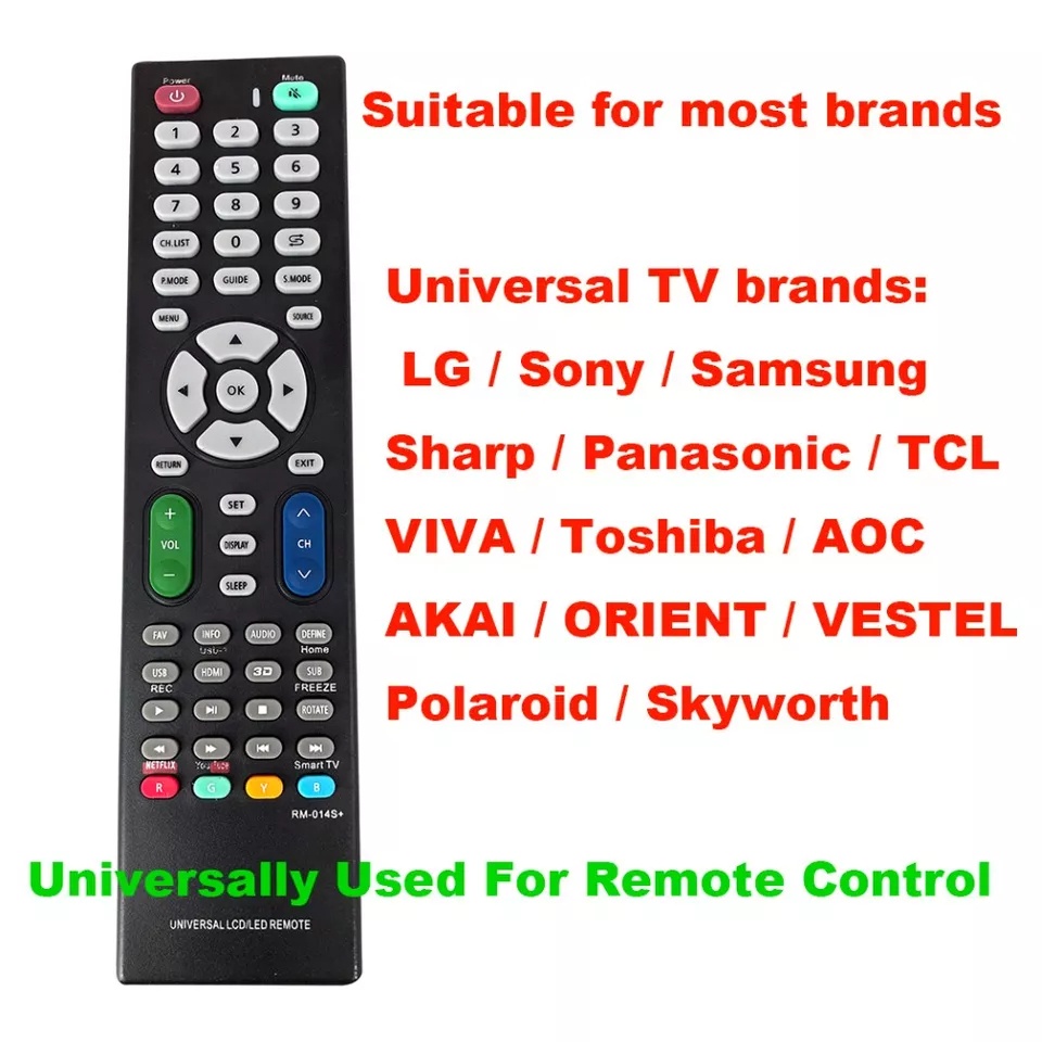 Huayu RM-014S+ RM-L1210 RM-L1107+8 Series Universal LCD LED TV Remote Control For Pensonic ...