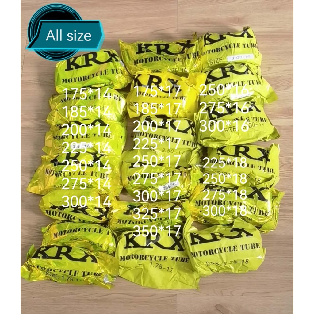 Motorcycle Interior Tube KRX 200*17/225*17/250*17/275*17/300*17 size 14/16/17/18 gulong all size ...