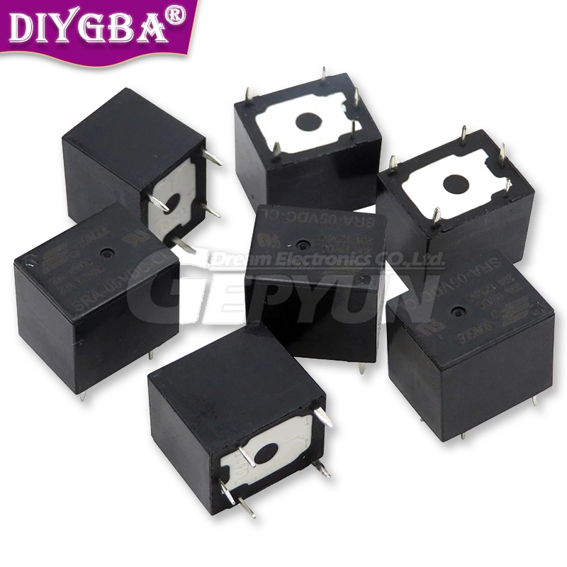 5PCS 5V 12V 24V 20A DC Power Relay SRA-05VDC-CL SRA-12VDC-CL SRA-24VDC ...