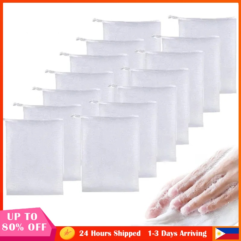 Body Wash Foaming Mesh Handmade Soap Drawstring Bags Facial Cleanser