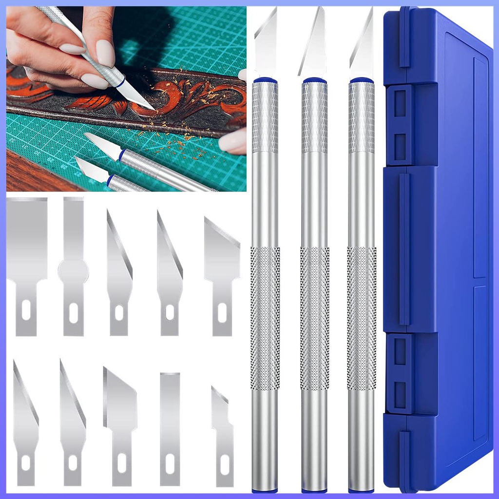 13 Pieces Craft Hobby Blades Kit Refill Hobby Art Blades Exacto Blade ...
