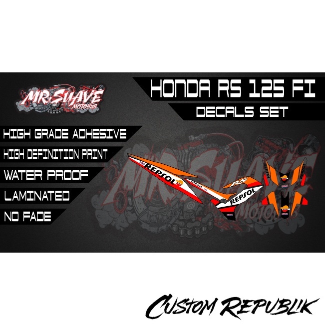 Honda RS 125 FI Repsol Decals Set | Shopee Philippines
