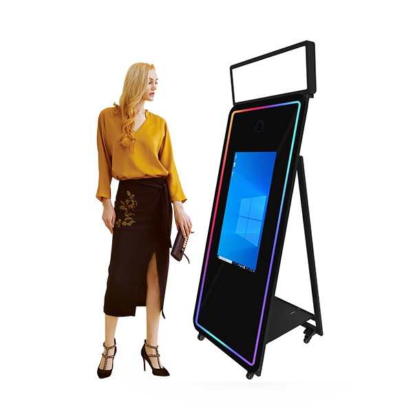 wholesale 2023 newest 70 inch mirror Photo Booth for Sale affordable magic mirror photo booth ...