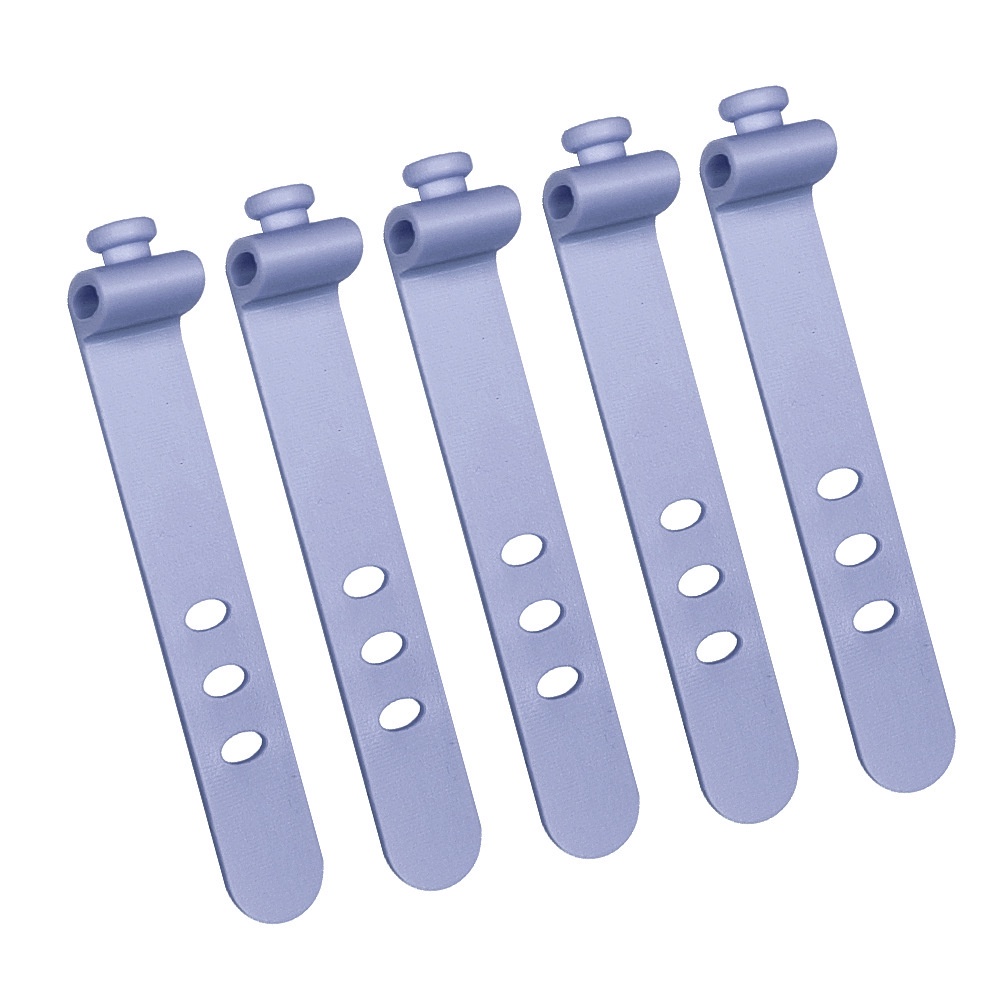 5 Pcs Reusable Silicone Fastening USB Cable Strap Ties Earphone Wire ...