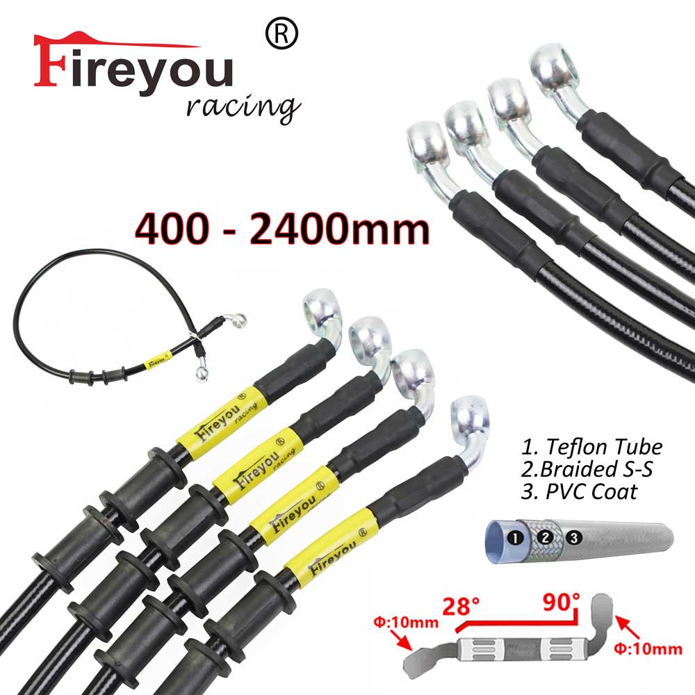 AN3 Braided Brake Hose Motorcycle Racing Bike Pitbike Street Bike ATV ...