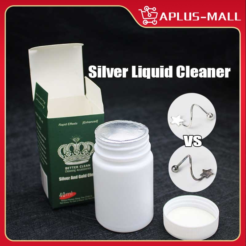 40ml Silver Cleaner Liquid Silver Cleaner Solution With Cloth | Shopee ...