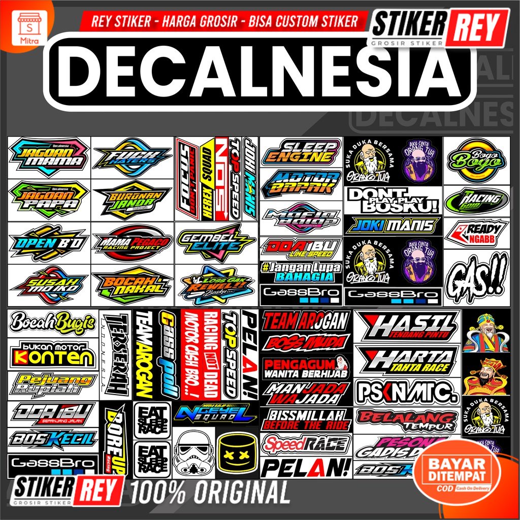 Sticker Pack Racing Words Sponsor Sticker HEREX Per Sheet Plus Anti ...