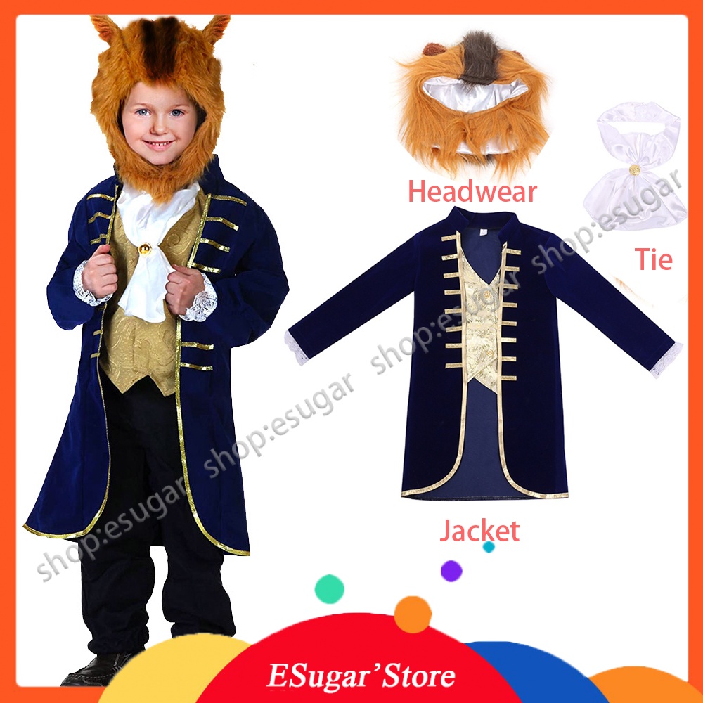 Kids Beauty And The Beast Cosplay Costume Halloween party Boys Fancy ...