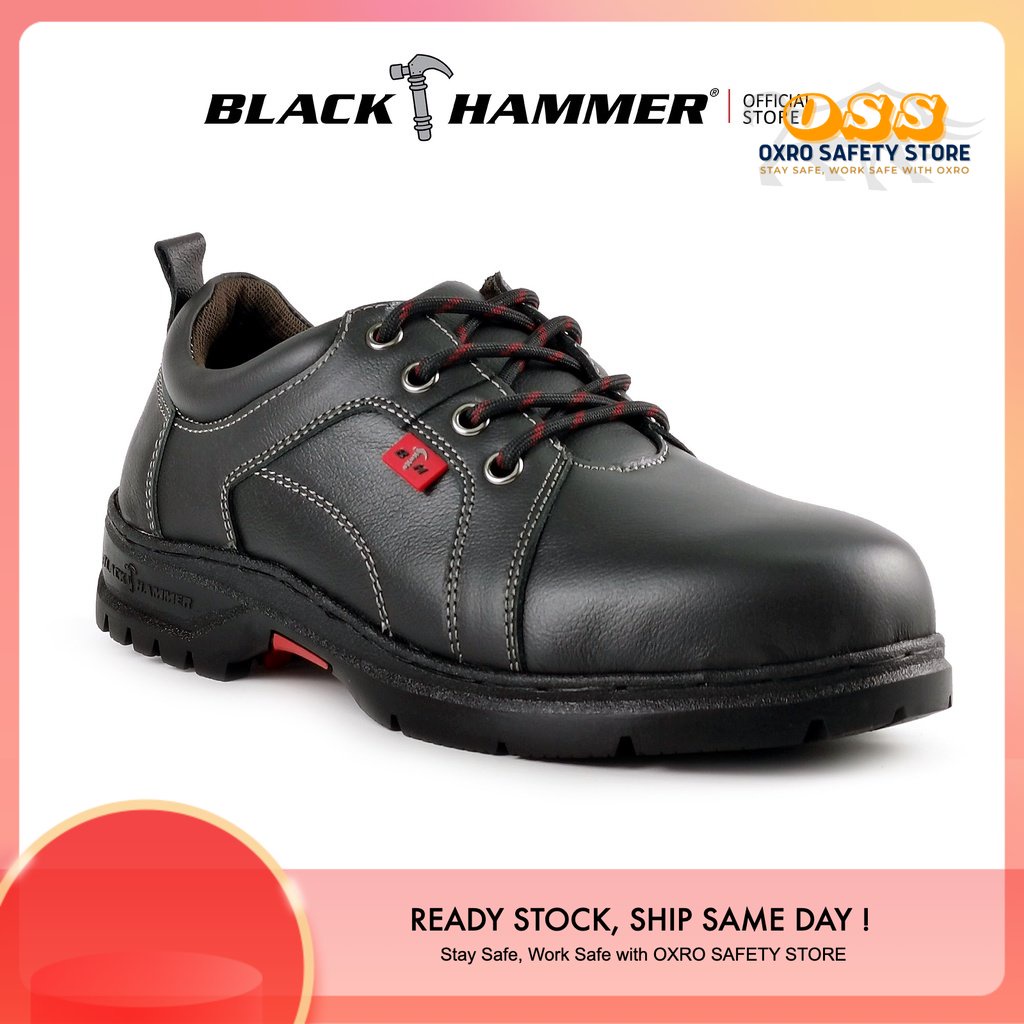 Black Hammer Women Low Cut with Shoelace Safety Shoes BH3887 | Shopee ...