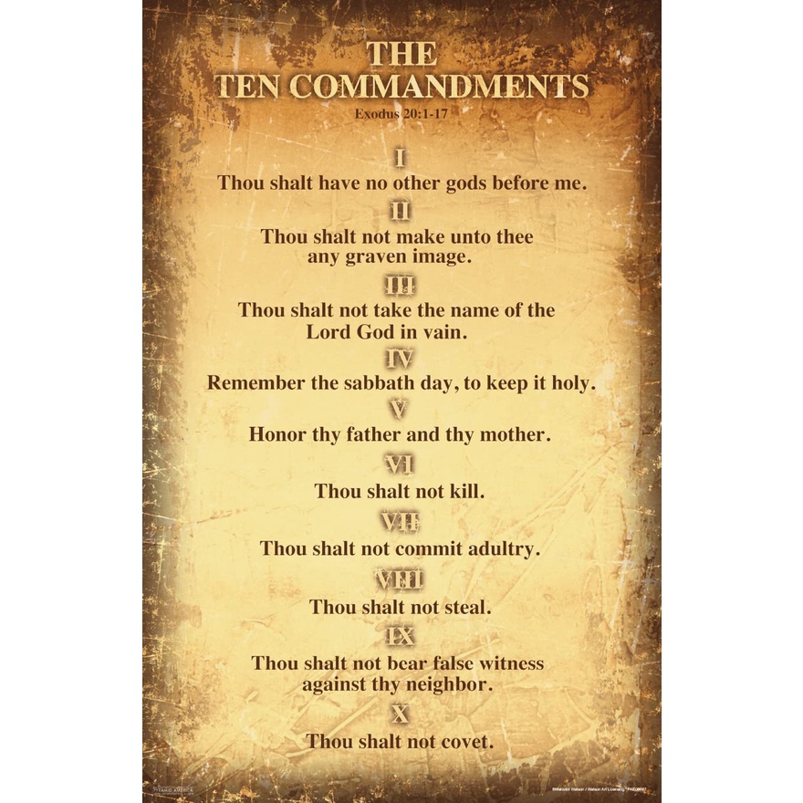The Ten Commandments Poster Print | Shopee Philippines