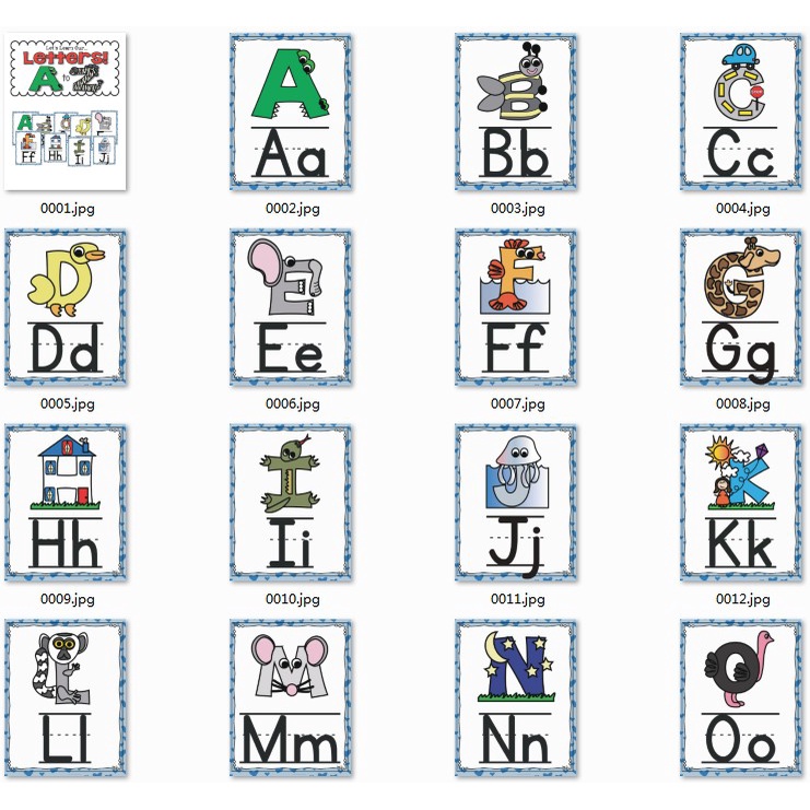 English 26 Letters Alphabet Phonics Pocket Cards for Kids Baby Learning ...