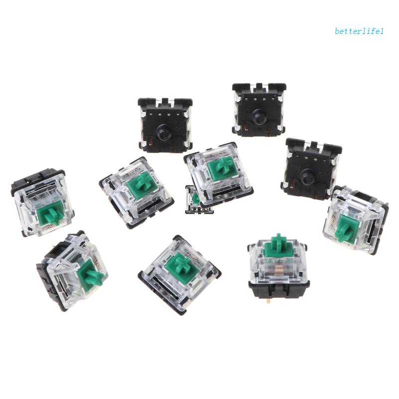 BTM 10pcs Gateron Green Switch for Keyswitch Mechanical Keyboard MX ...