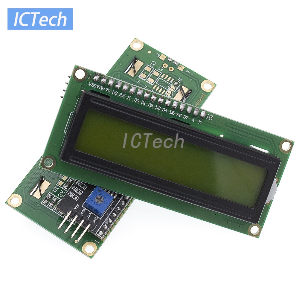 LCD1602 Module Blue Yellow Green Screen 16x2 Character LCD Display 5V ...