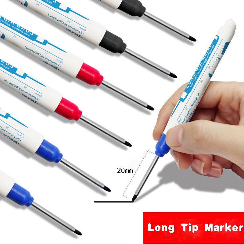 20mm Long Tip Deep Hole Extension Marker Permanent White Black Red ...