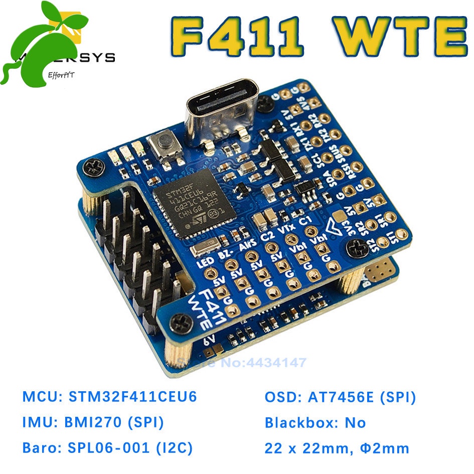JLD F411-WTE STM32F411CEU6 Flight Controller Built-in BEC 5V Output 2 ...