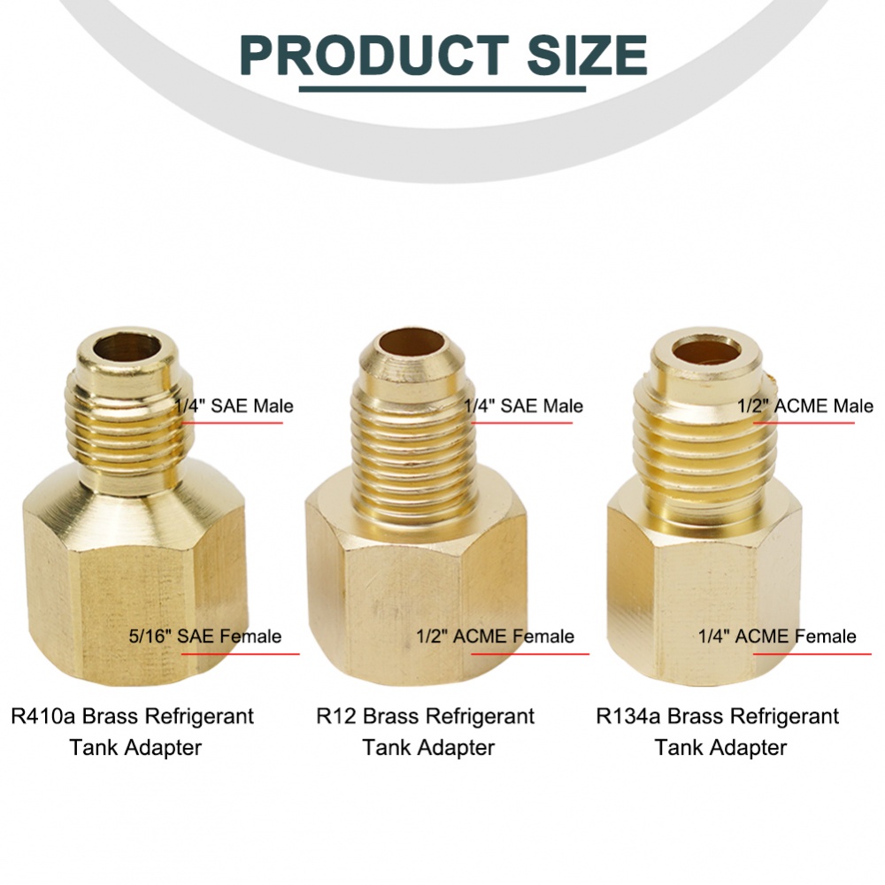 Adapter For R134a R12 R22 R410a Refrigerant Tank Refrigeration Service ...