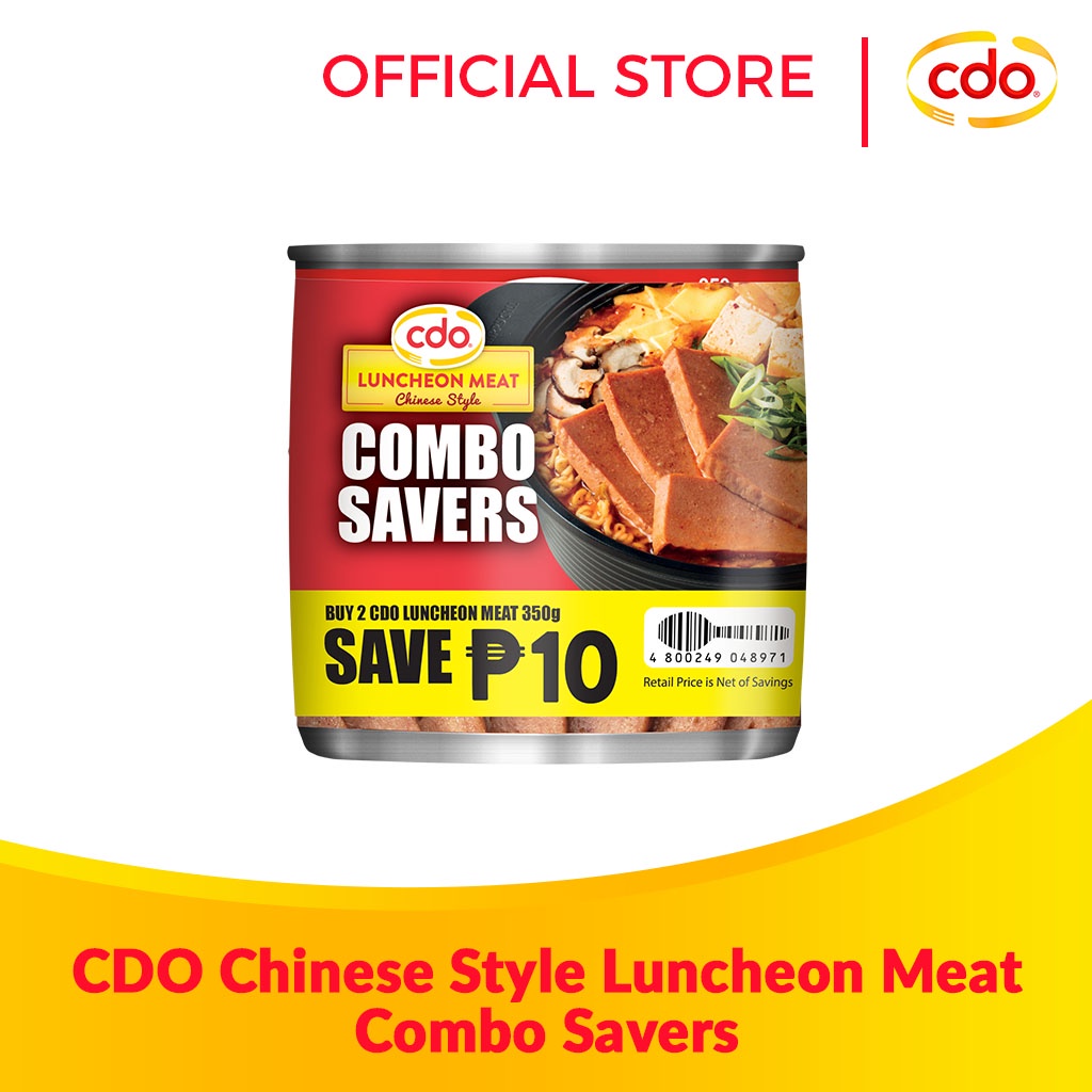 SAVE P10.00! CDO Chinese Style Luncheon Meat 350g (2PCS) | Shopee ...
